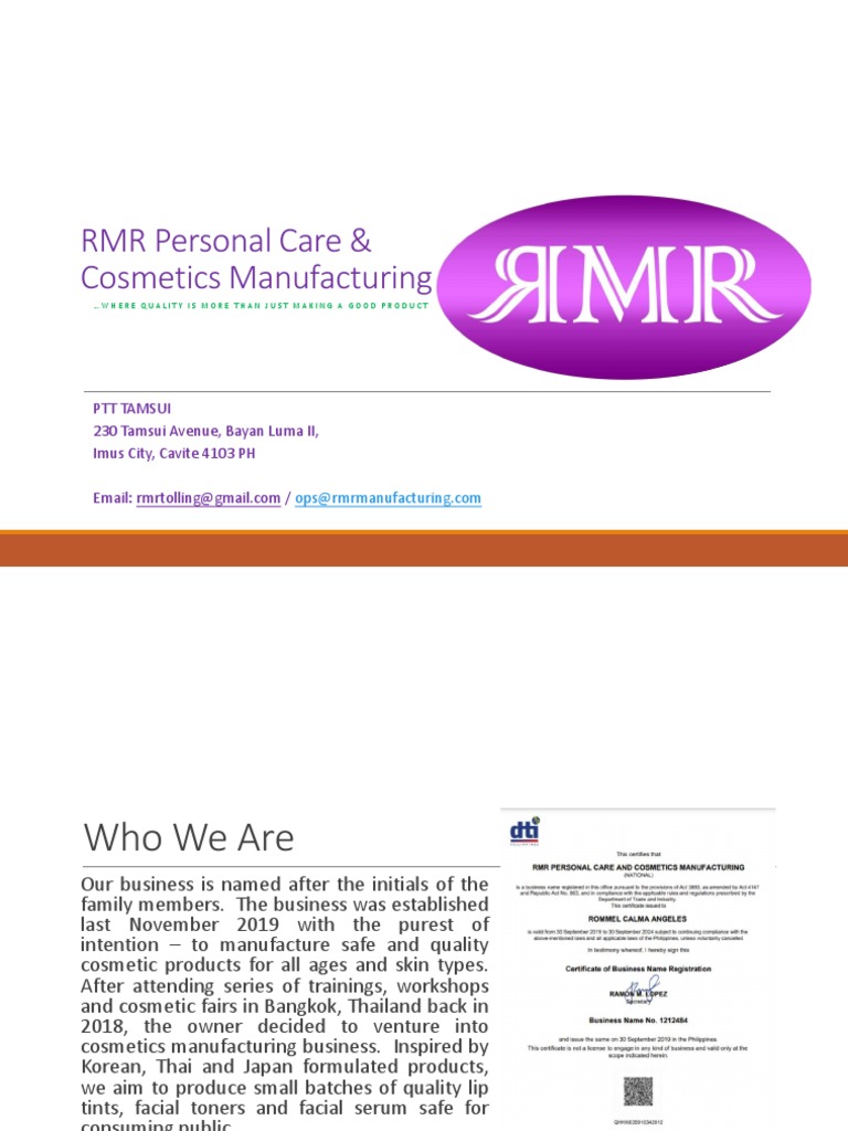 RMR Company Profile | PDF