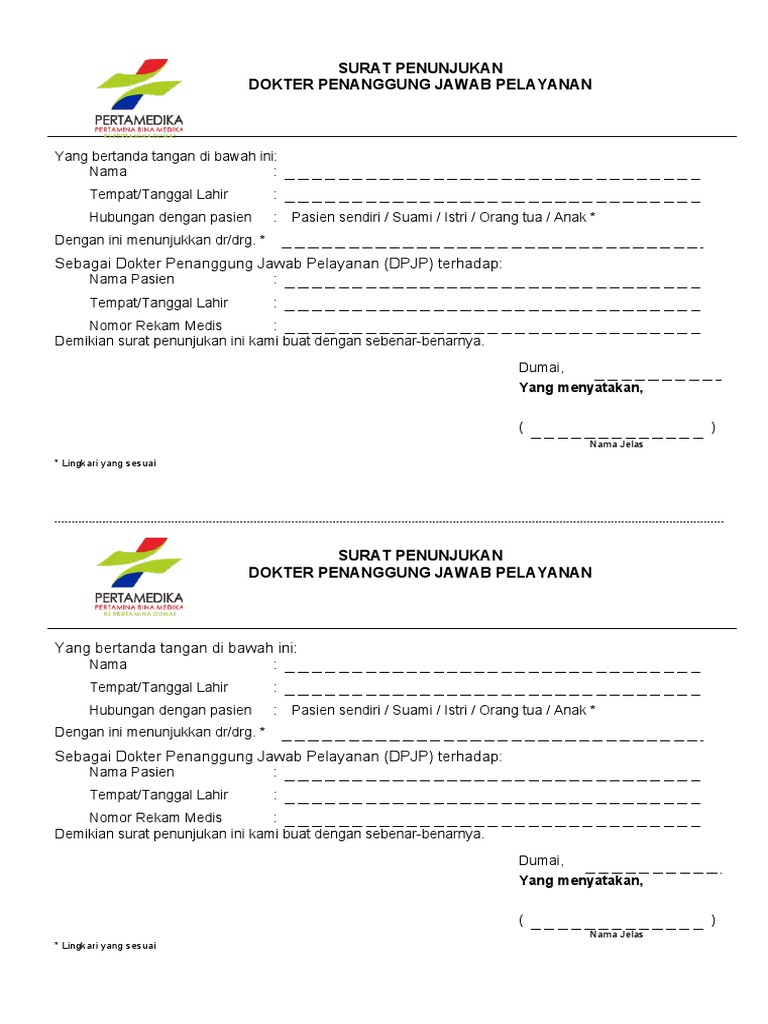 Surat Penunjukan DPJP | PDF