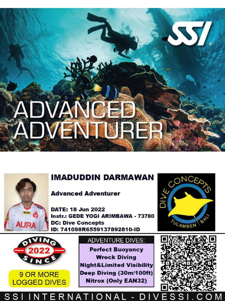 SSI Advanced Adventurer Diver | PDF