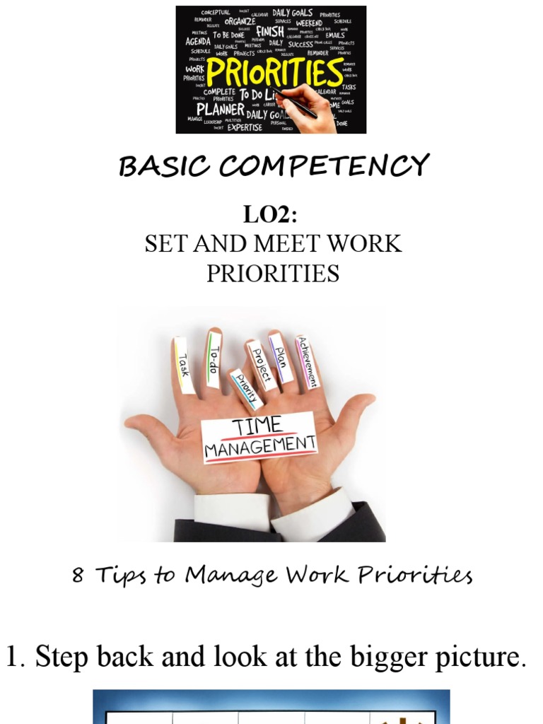 Basic LO2 - Set and Meet Work Priorities | PDF