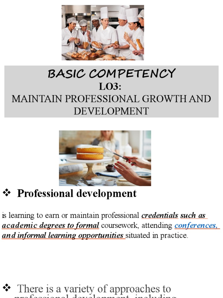 Basic LO3 - Maintain Professional Growth and Development | PDF