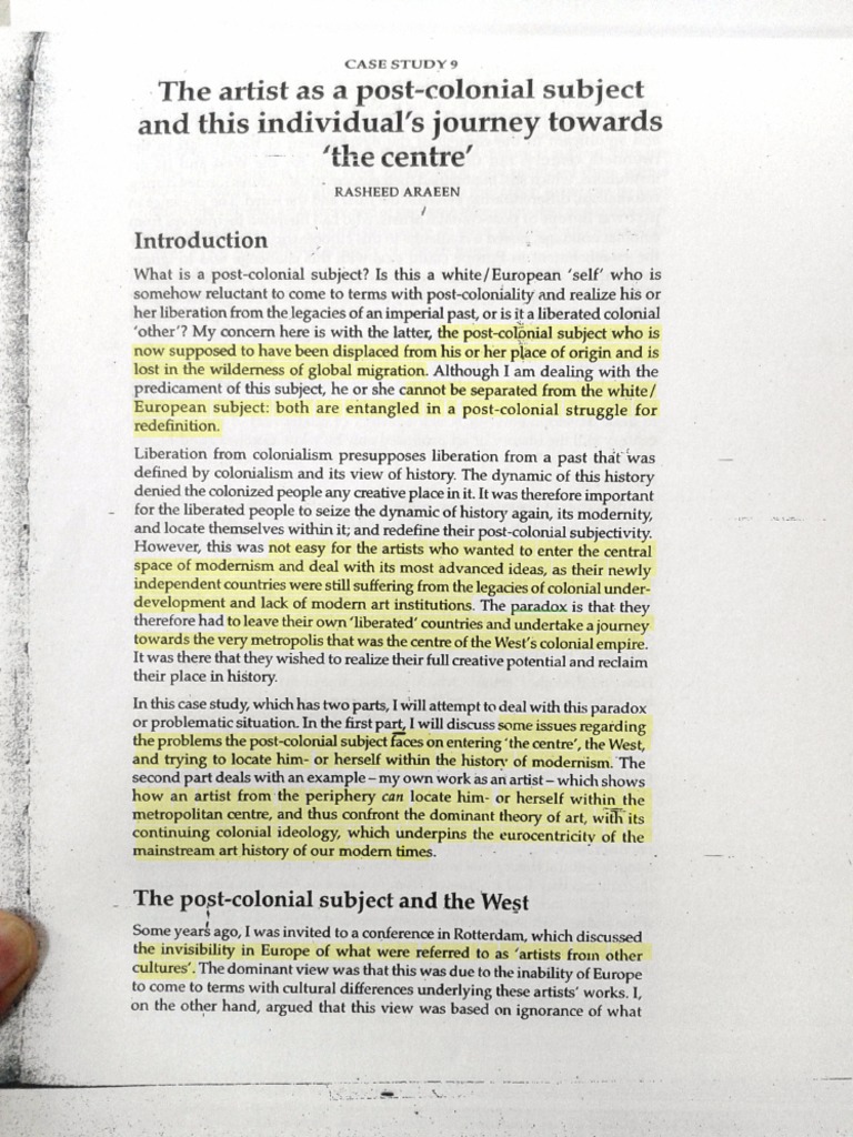Post-Colonial Artists in Modernism | PDF | Postcolonialism | Colonialism