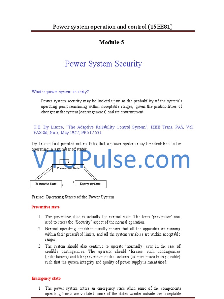 Power System Security | PDF | Least Squares | Electrical Engineering