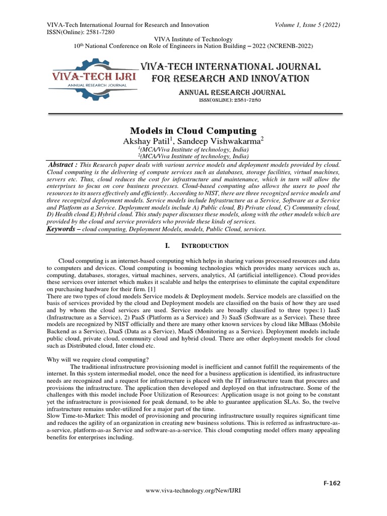 Models in Cloud Computing | Download Free PDF | Cloud Computing ...