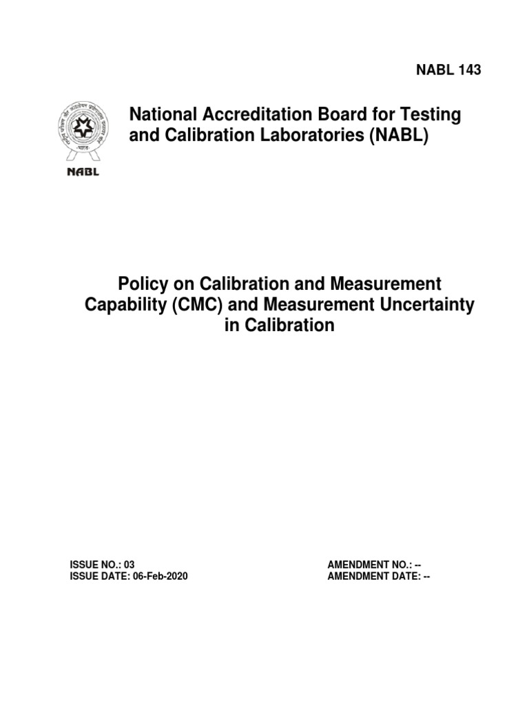 Nabl 143 | PDF | Calibration | Metrology