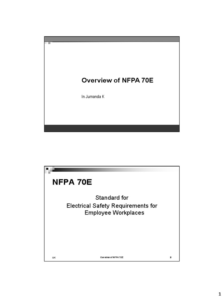 Overview of NFPA 70E | PDF | Electrical Wiring | Electrical Engineering