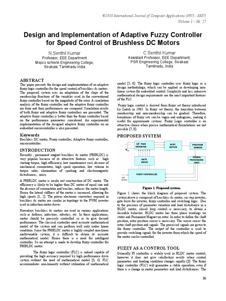 Fuzzy BLDC 5 Rule | PDF | Electric Motor | Electrical Engineering