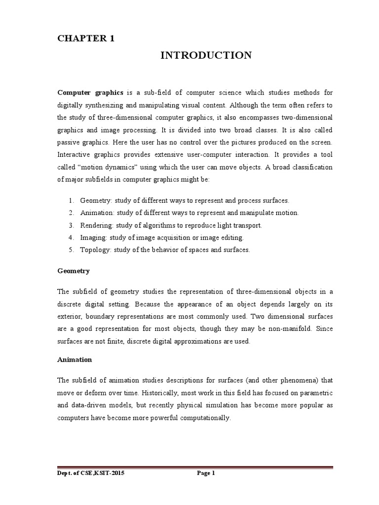 Chapter 1 | PDF | Computer Graphics | Texture Mapping