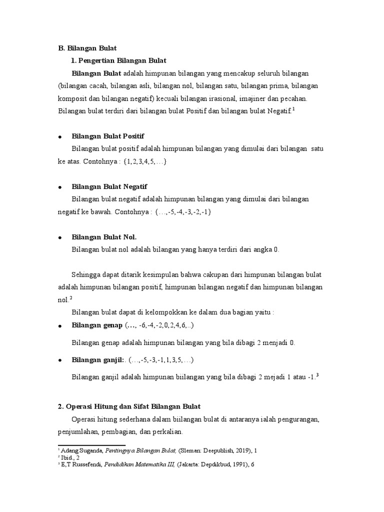 Bilangan Bulat 1 | PDF | Metode & Bahan Ajar | Sains & Matematika