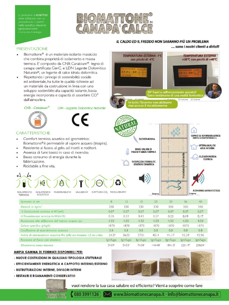 SCHEDA TECNICA - Biomattone | PDF
