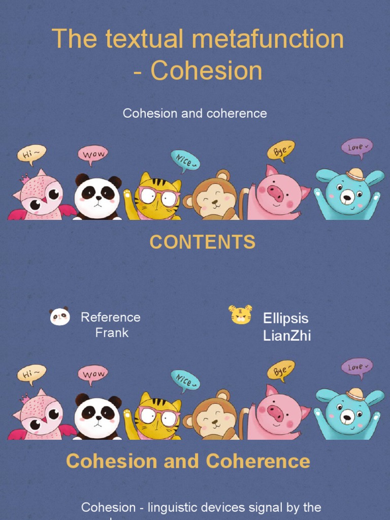 The Textual Metafunction - Cohesion and Coherence | PDF