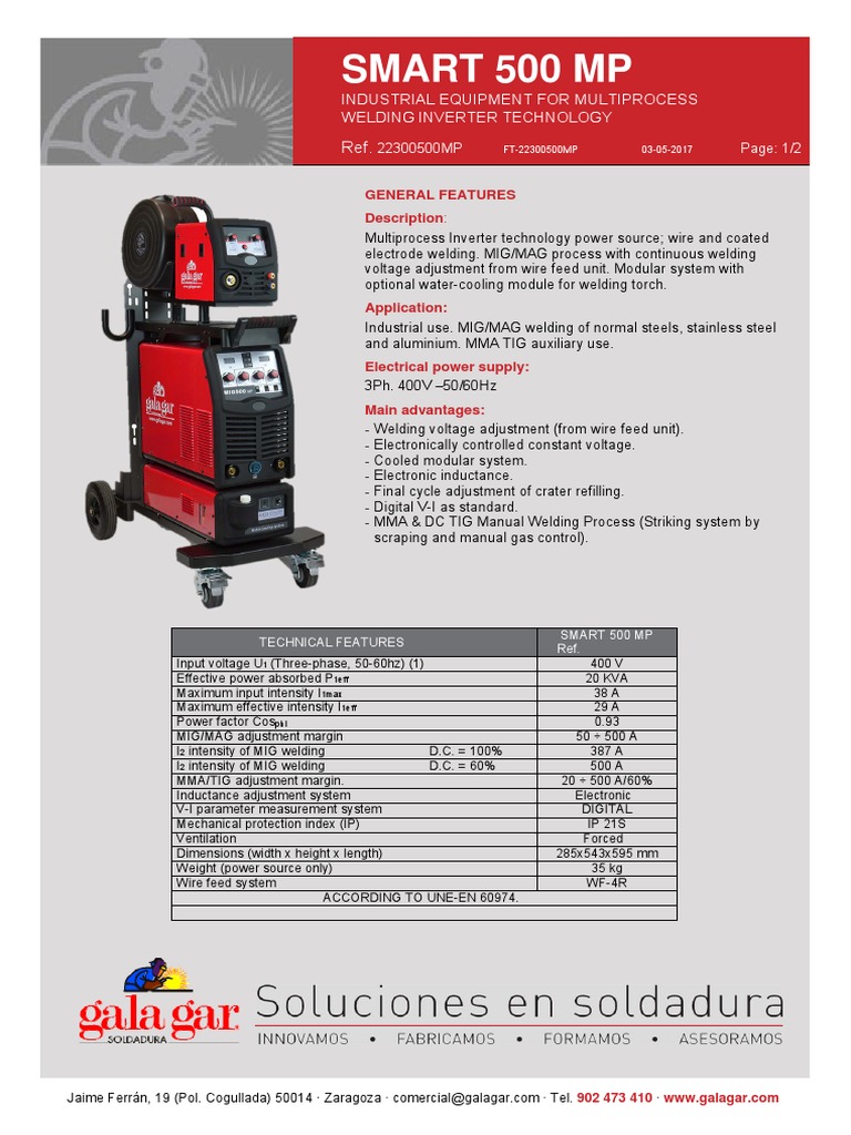 FT-22300500MP (Smart 500 MP) - en | PDF | Construction | Welding