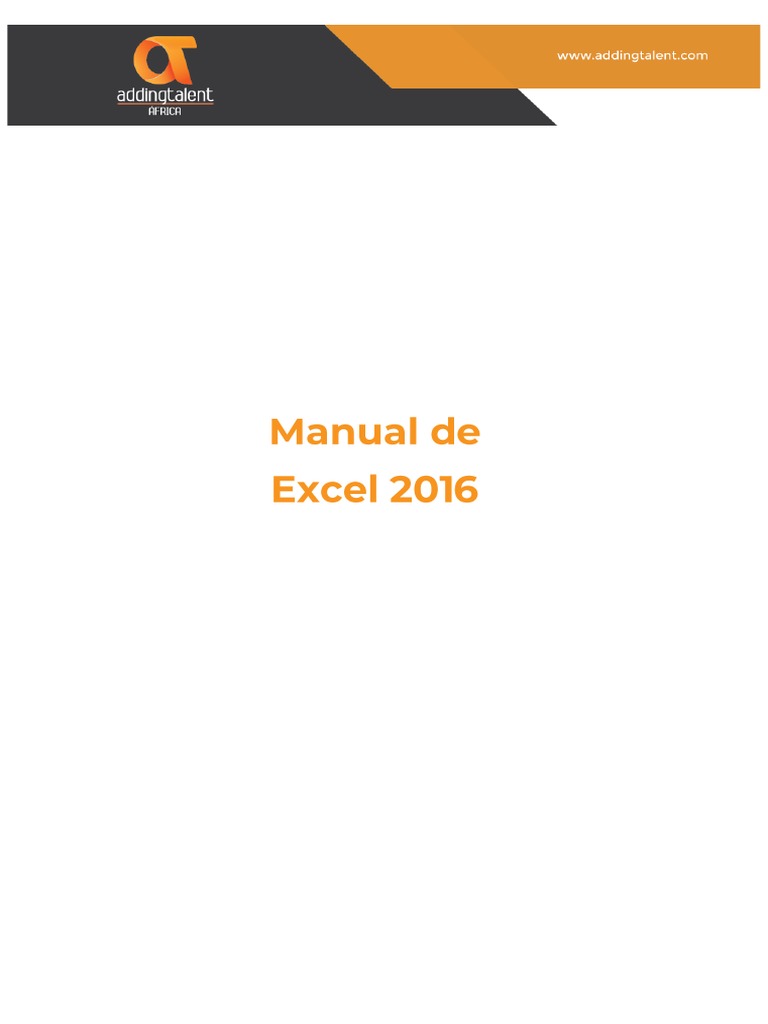Manual Excel 2016 Dois | Download Free PDF | Planilha | Microsoft Excel