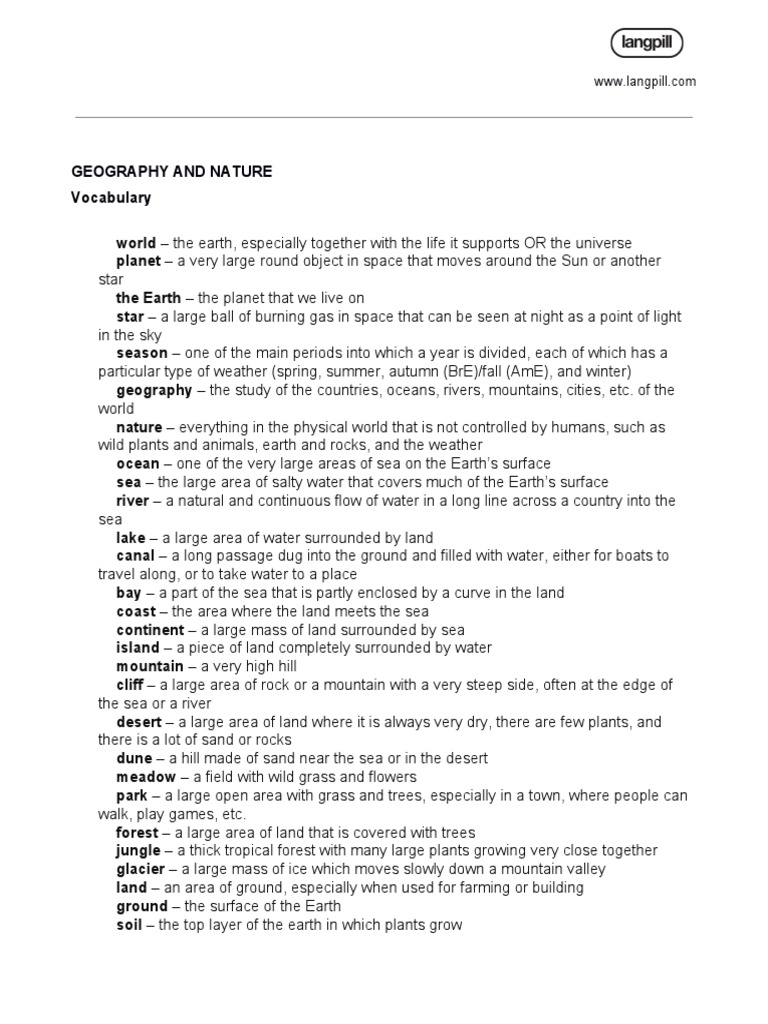 001 Geography-and-Nature | PDF | Earth | Sea