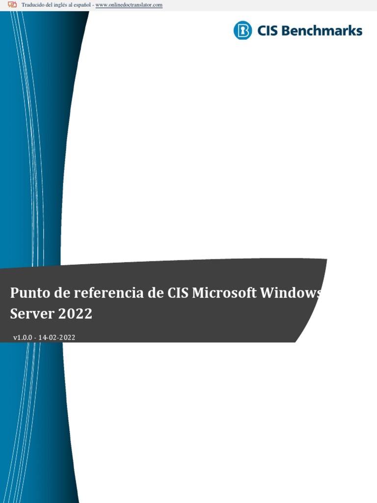 CIS Microsoft Windows Server 2022 Benchmark V1.0.0.en - Es | PDF | Usuario (informática ...