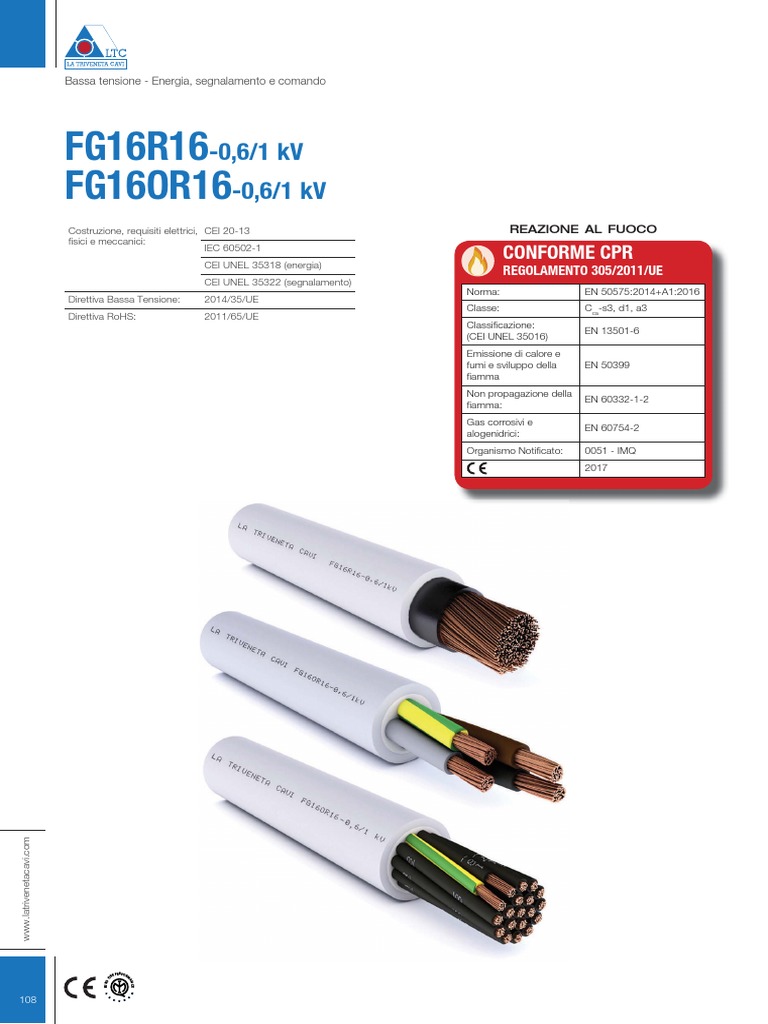 Cavo FG16R16 - FG16OR16 | PDF