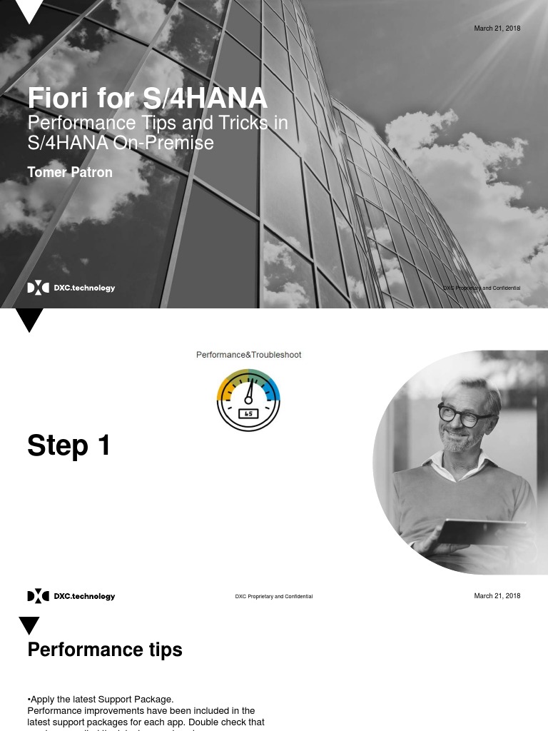 Fiori For S4HANA - Performance Tips and Tricks in S4HANA On-Premise ...