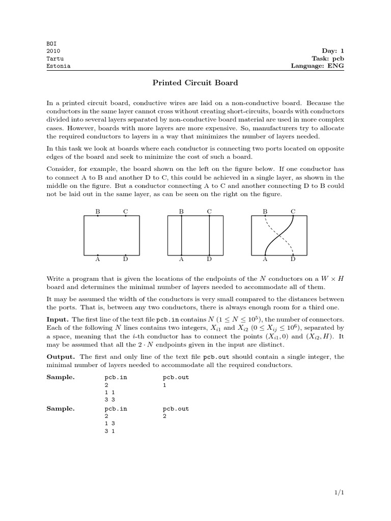 Printed Circuit Board: BOI 2010 Tartu Estonia Day: 1 Task: PCB Language ...