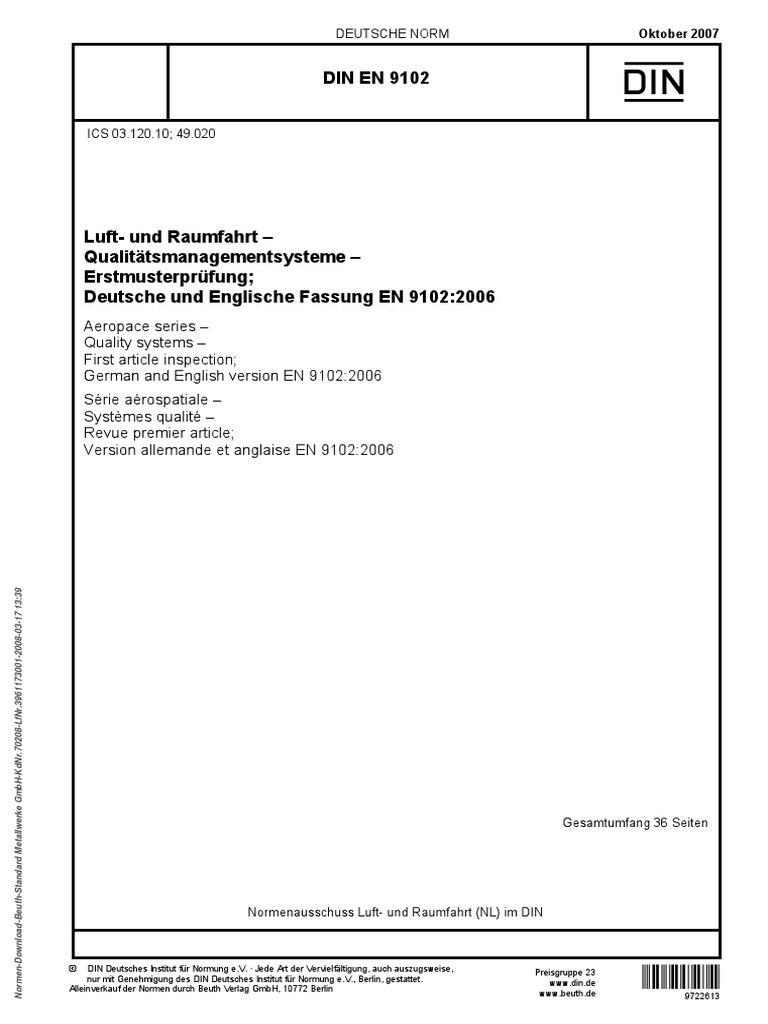 Din en 9102 | PDF