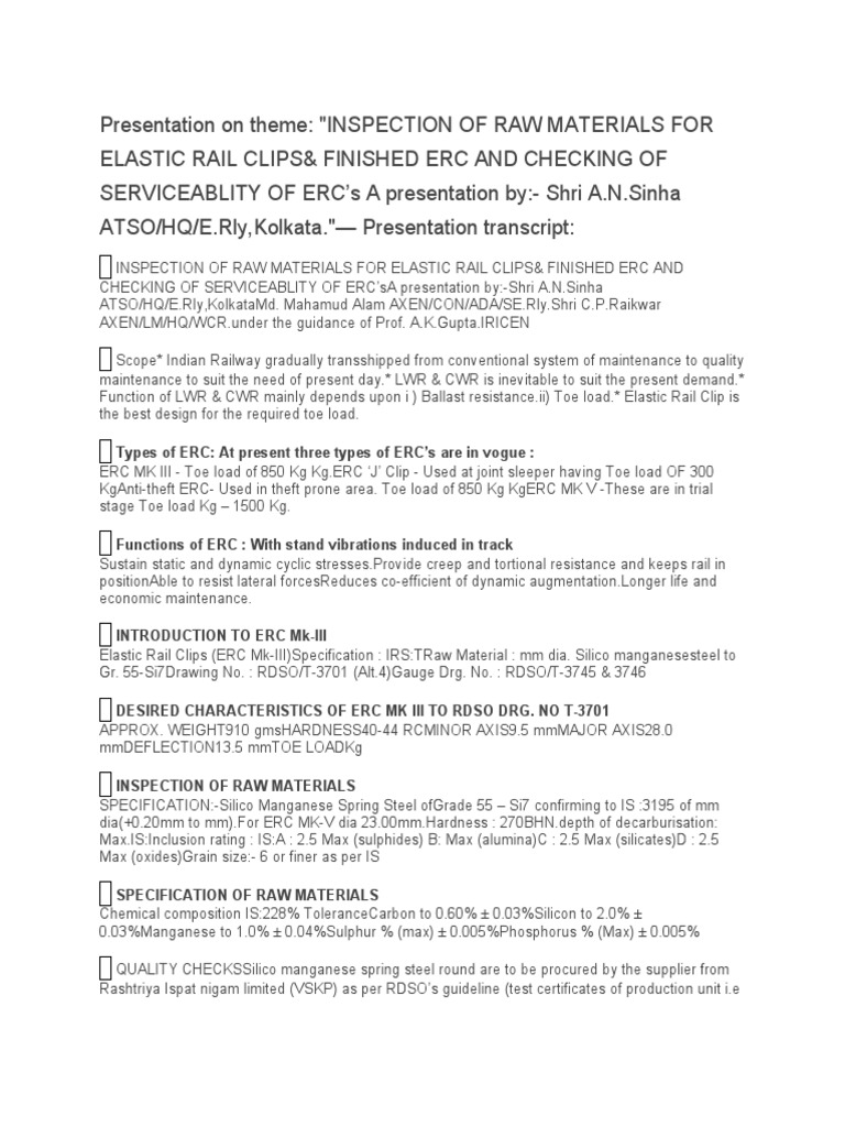 PPT TOE LOAD | PDF | Steel | Chemistry
