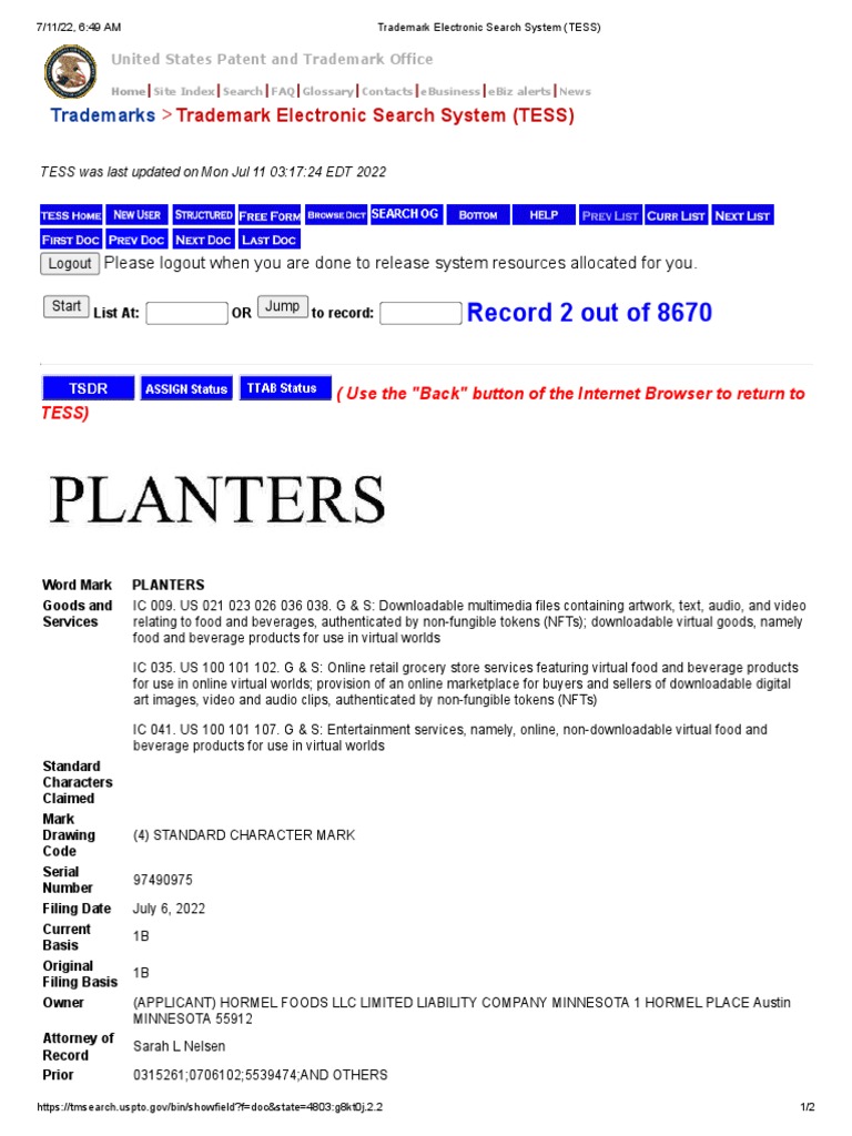 Planters NFT Trademark | PDF | Trademark | Computing