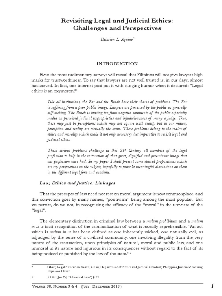 Legal and Judicial Ethics Revisited | PDF | Prosecutor | Precedent