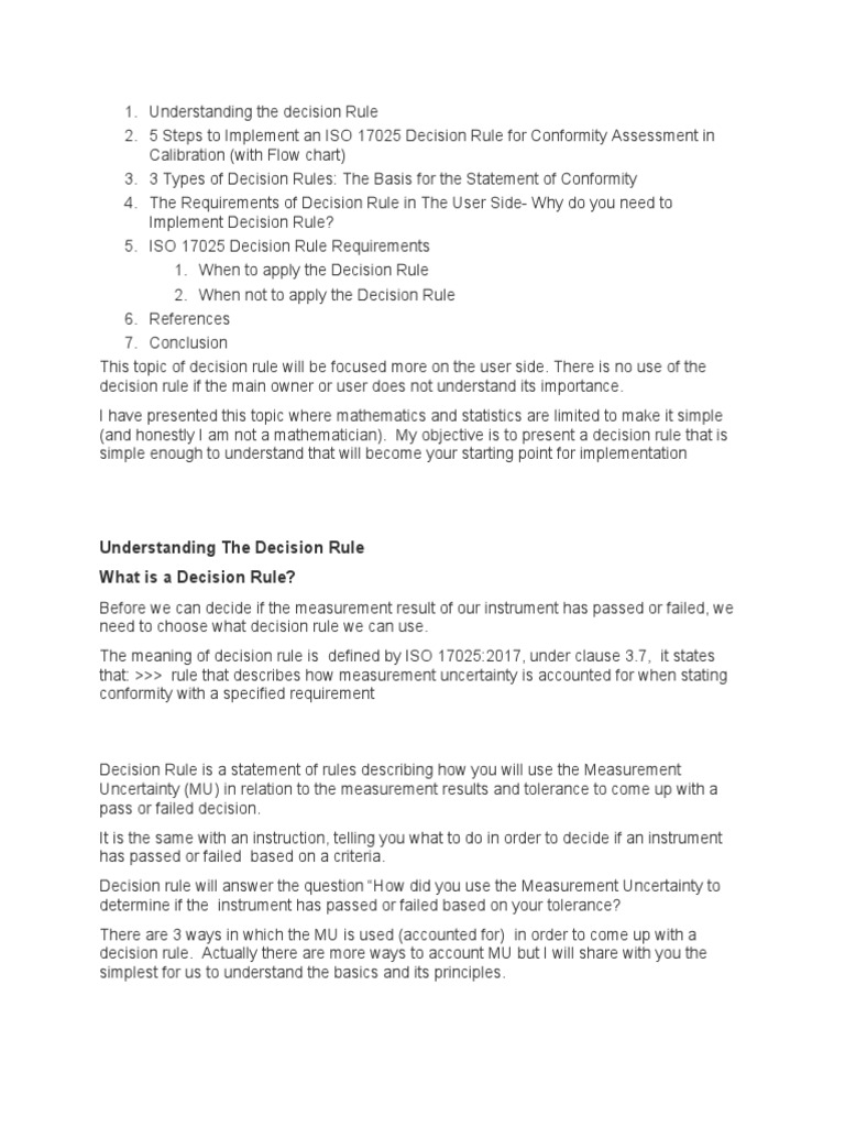 Understanding Decision Rules: A Guide to Implementing ISO 17025 ...