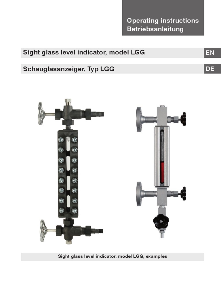 Sight Glass Level Indicator Manual | PDF | Valve | Leak