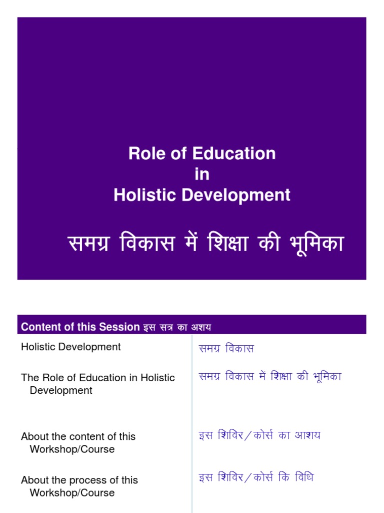 Holistic Development & Role of Education | PDF | Happiness | Consciousness