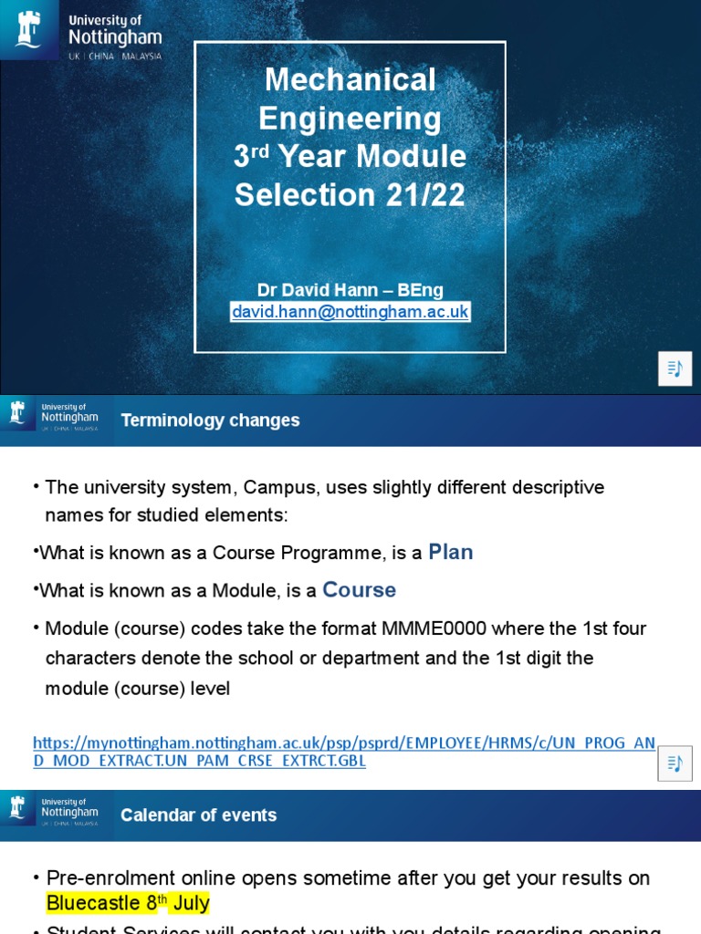 Mechanical Engineering 3rd Year Module BEng | PDF | Engineering