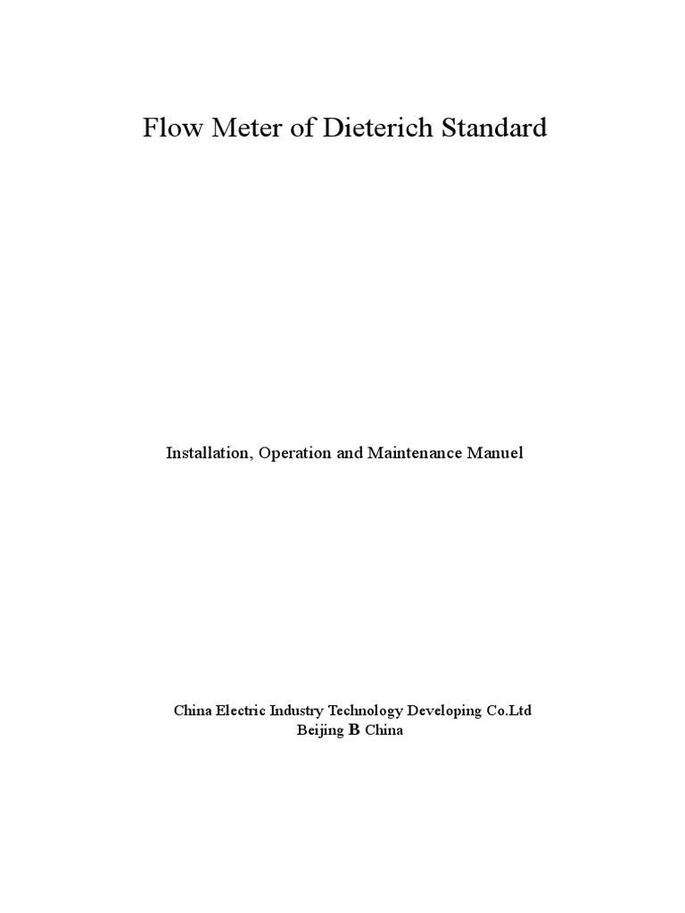 Flow Meter Installation and Maintenance Guide | PDF | Pipe (Fluid ...