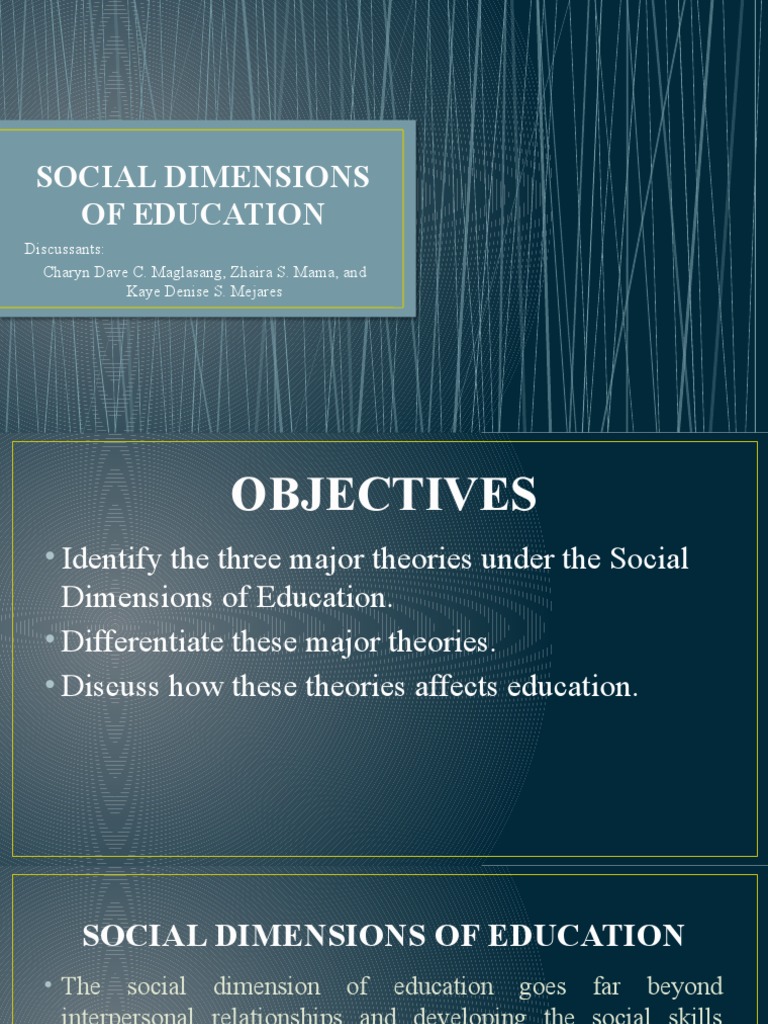 Social Dimensions of Education | PDF | Behavioural Sciences | Science