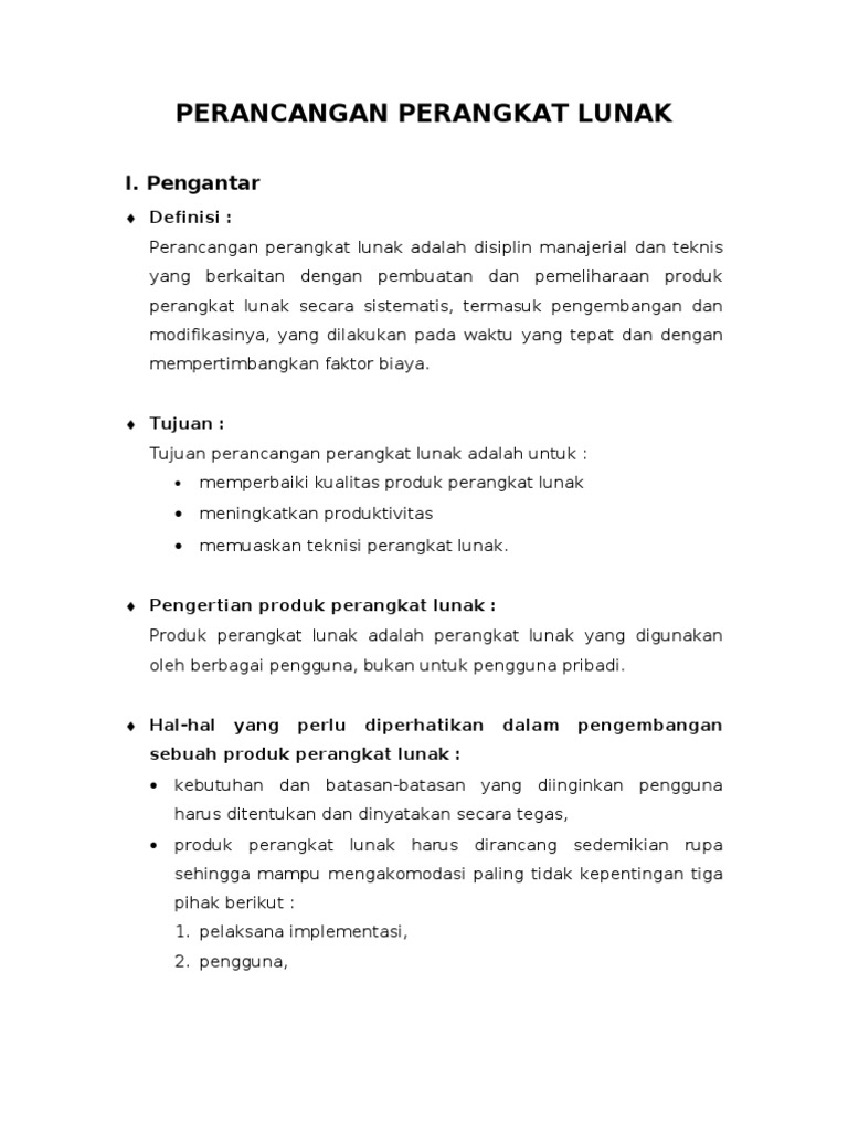 Perancangan Perangkat Lunak | PDF | Komputer