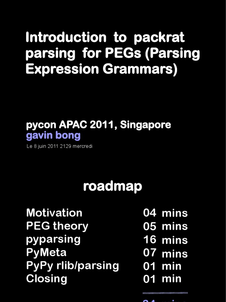 Introduction To PEG (Parsing Expression Grammar) in Python | PDF ...