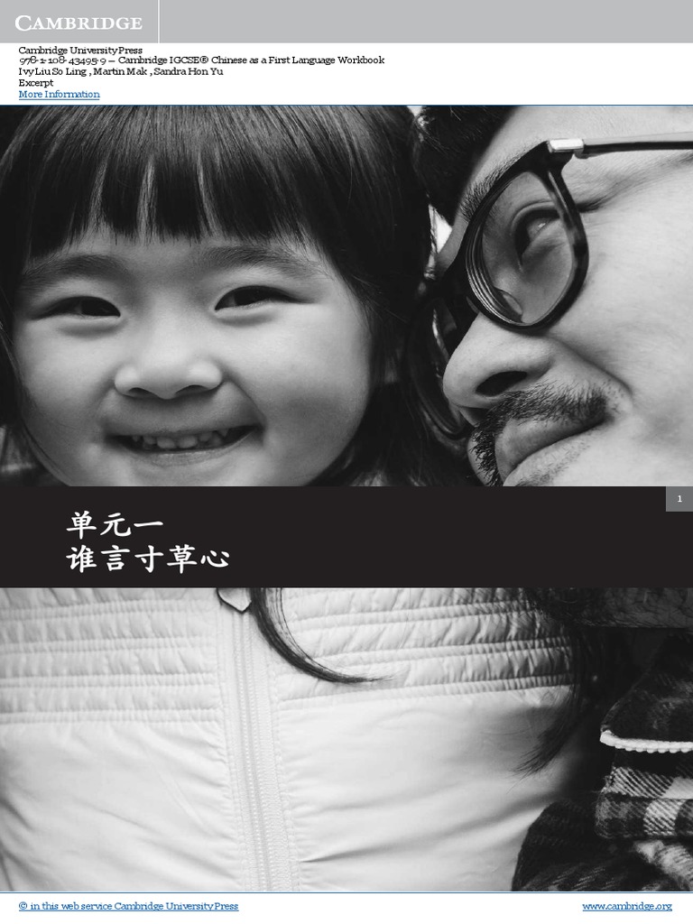Cambridge Igcse Chinese as a First Language Workbook | PDF