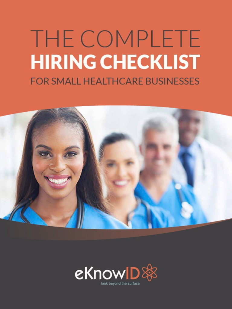The Complete Hiring Checklist For Small Healthcare Businesses | PDF ...