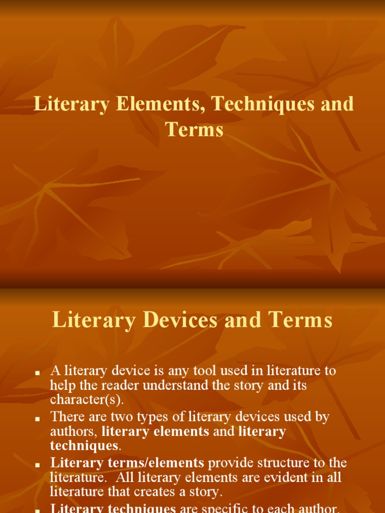 Literary Devices | PDF | Narration