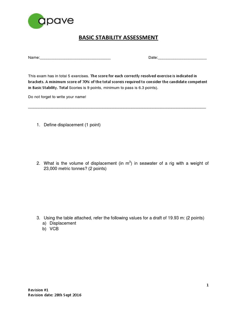 Basic Stability Assessment Rev 1 | PDF | Naval Architecture | Shipbuilding