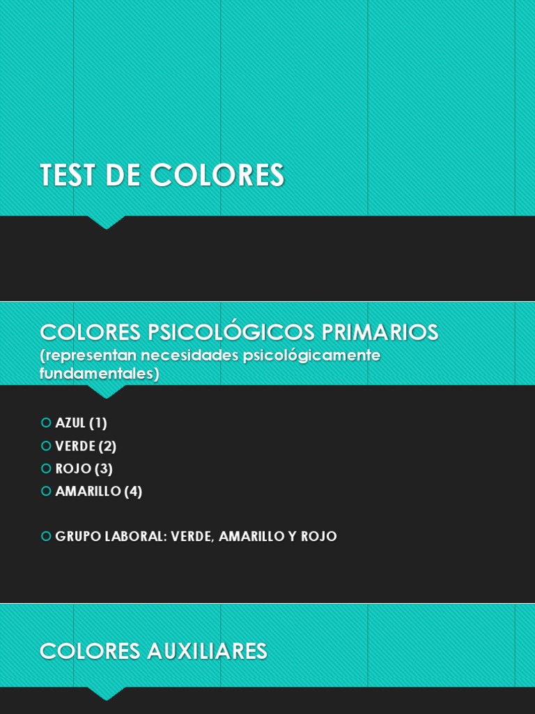 Test de Colores | PDF | Color | Ligero