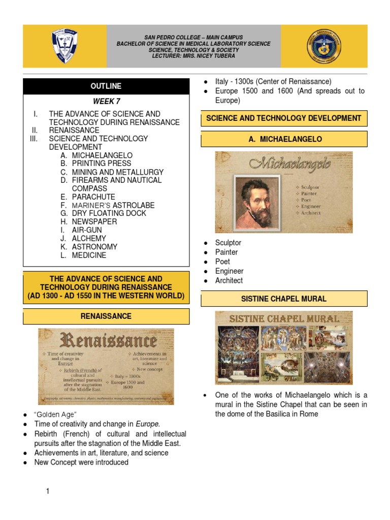 Advances in Renaissance Science & Technology | PDF | Renaissance | Science
