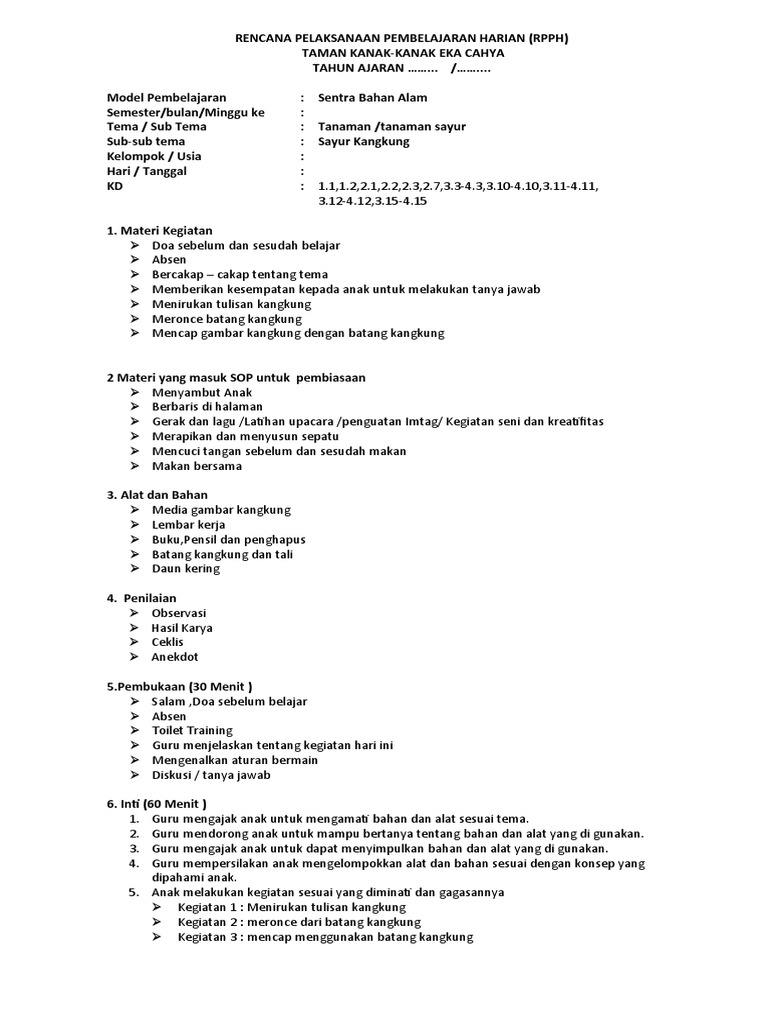 Minggu 2 Sentra Bahan Alam | PDF