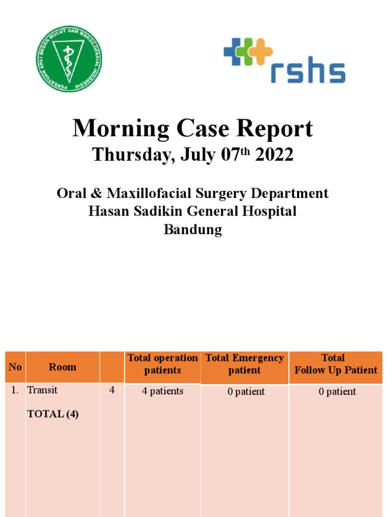 Morning Case Report: Thursday, July 07 2022 | PDF | Medical Specialties ...