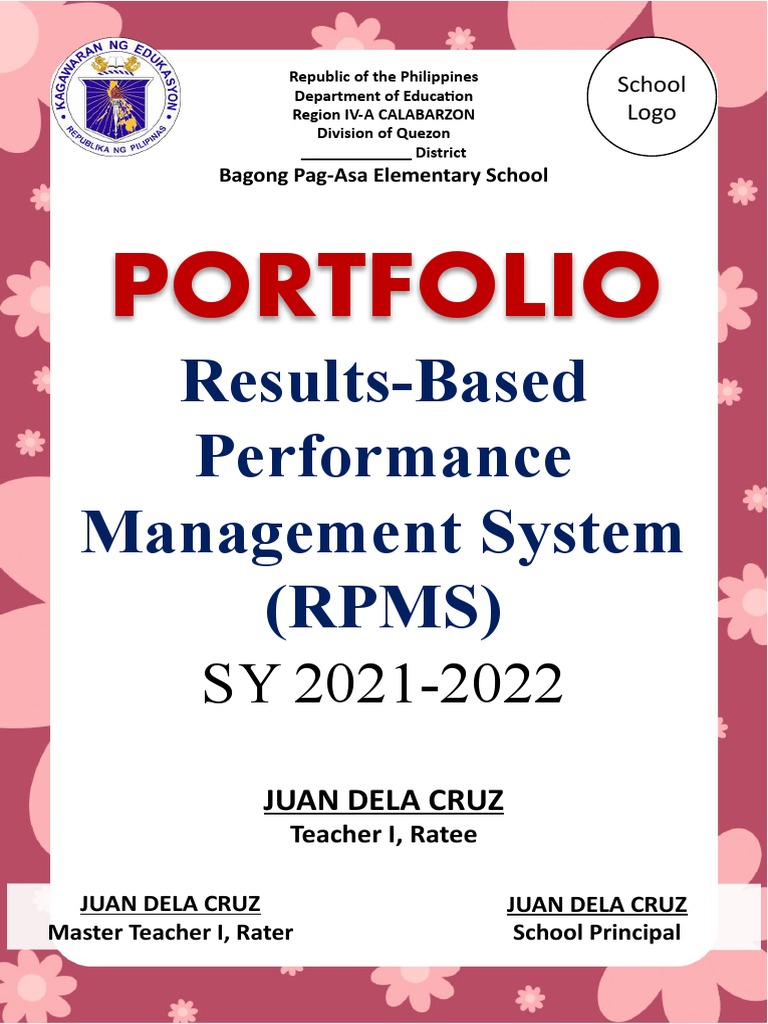 Portfolio: Results-Based Performance Management System (RPMS) | PDF ...