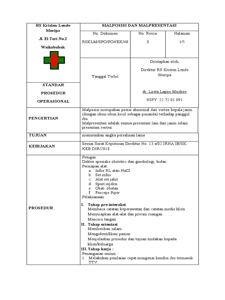 Malposisi Dan Malpresentasi | PDF