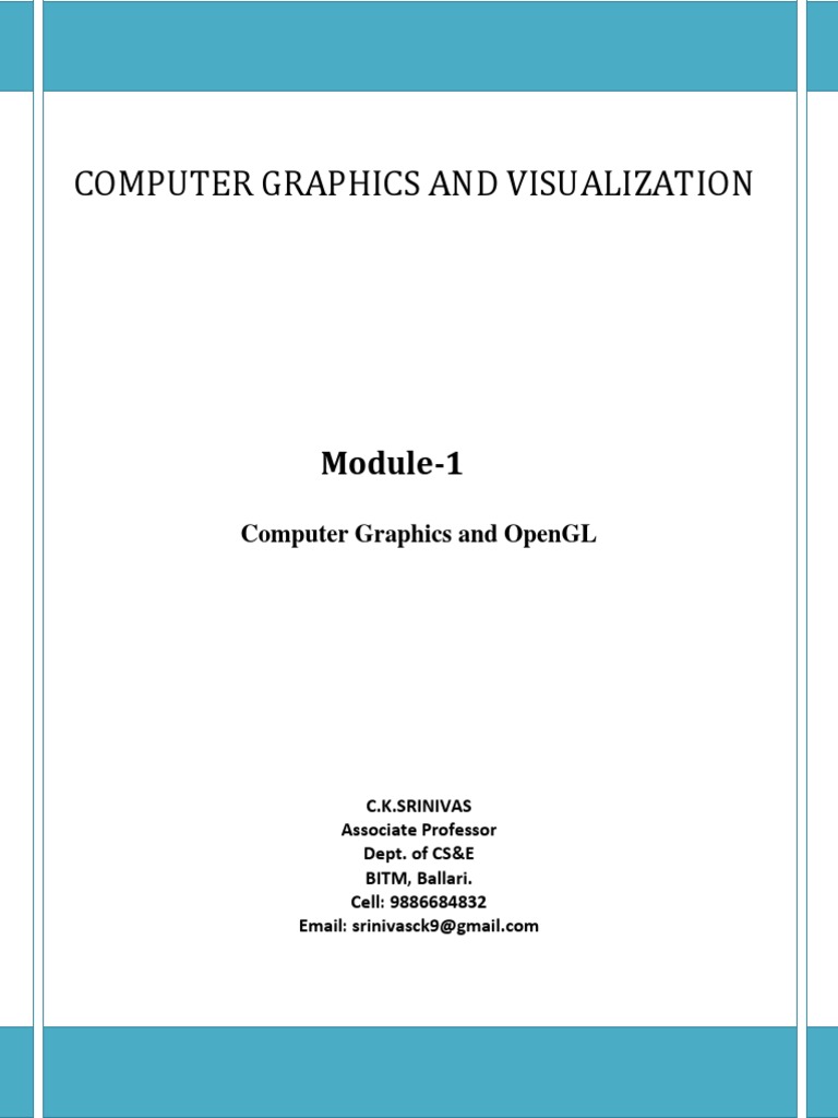 Cgv Module 1 Notes Pdf Touchscreen Computer Graphics