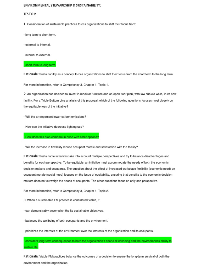 Sustainable Practices in Facility Management | PDF | Sustainability ...