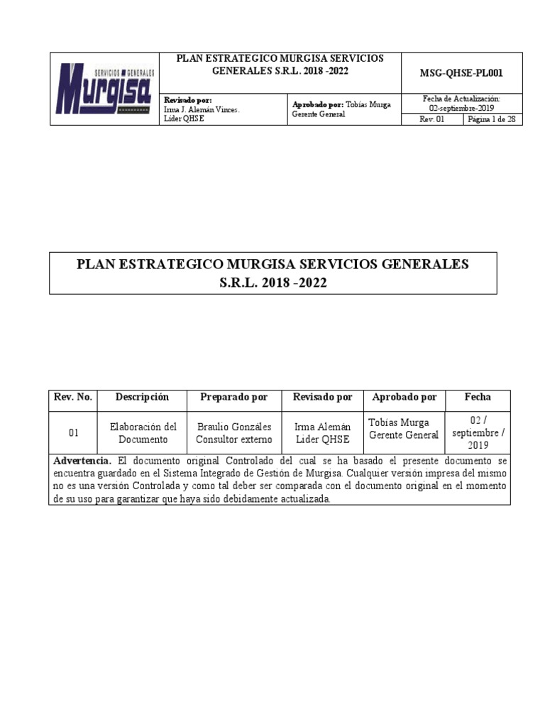 Estrategia Murgisa 2018-2022 | PDF | Planificación estratégica | Calidad (comercial)