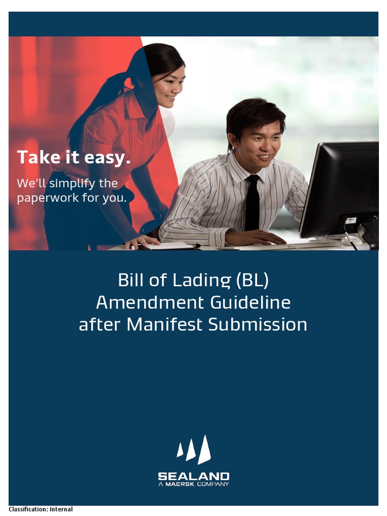 Bill of Lading BL Amendment Guideline After Manifest Submission | PDF ...