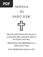 Miracle Novena To St. Jude - (Prayer That Never Fails) | PDF | Intercession | Prayer