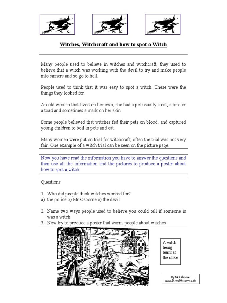 Witches, Witchcraft and How To Spot A Witch | PDF | Religion ...